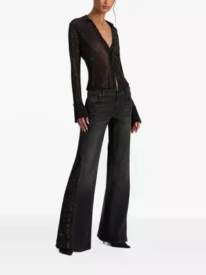 Alice + Olivia Freya Rhinestone-embellished Top