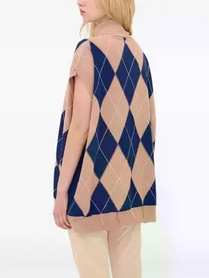 OTTOD'AME Argyle-knit Sleeveless Vest