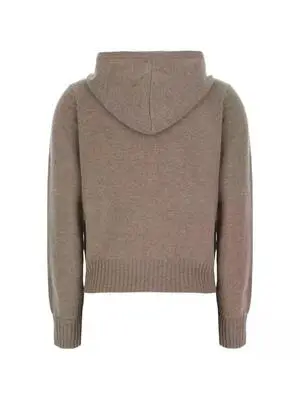 Max Mara Primo Zip-up Knitted Hoodie - Neutrals