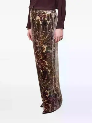 OTTOD'AME Floral-print Straight Trousers