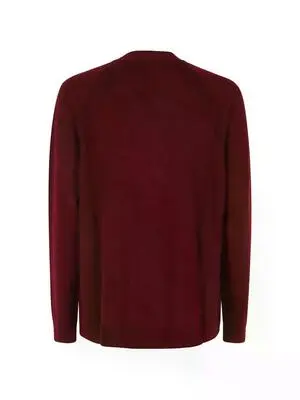 Seventy Patch-pocket V-neck Cardigan - Red