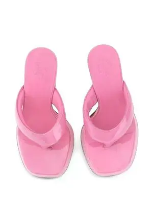 GIABORGHINI Patent-finish Platform Sandals
