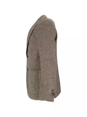 BRERA Diagonal-weave Single-breasted Blazer