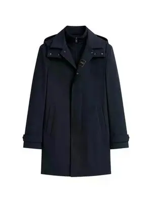 FAY Button-fastening Layered-neck Coat