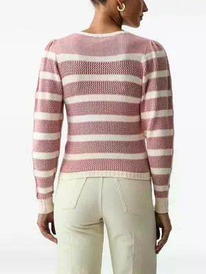 TWINSET Striped Puff-sleeve Sweater