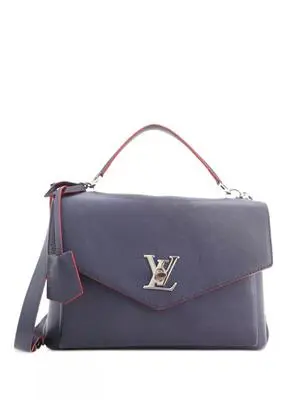 LOUIS VUITTON Mylockme Handbag Leather Satchel - Blue