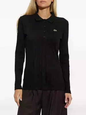 Lacoste Ribbed Long-sleeve Polo Shirt