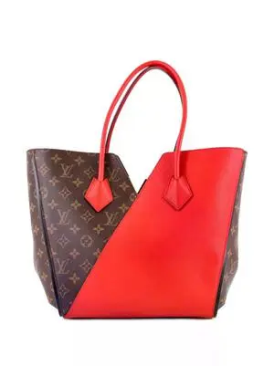 LOUIS VUITTON Kimono Handbag Monogram Canvas And Leather Mm Tote Bag - Brown