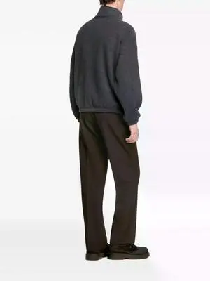 Sandro Zipped Standing Collar Sweatshirt