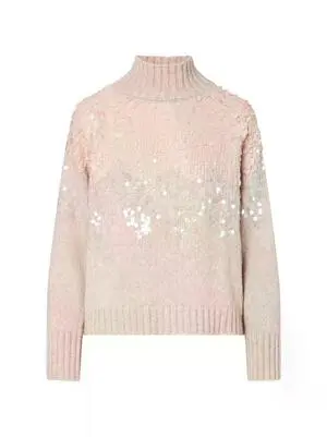 Liu Jo Wool Sweater With Sequins - Neutrals