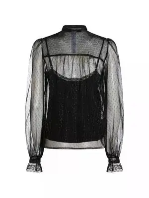 TWINSET Pussy-bow Glitter-effect Top