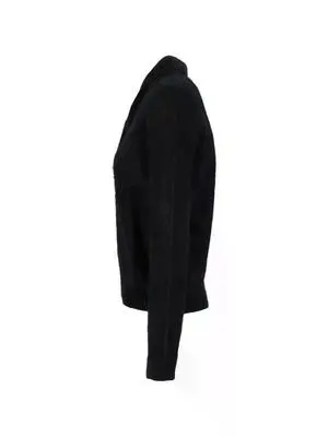 KANGRA Brushed Shawl-collar Sweater - Black