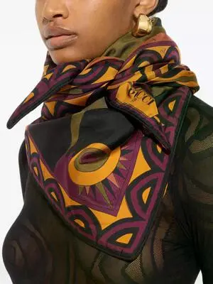 Emilio Pucci Mixed-print Padded Triangle Scarf
