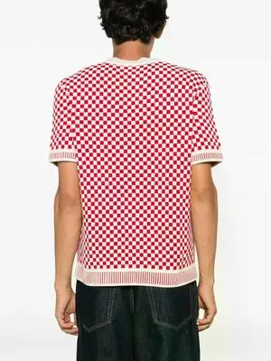 Casablanca Checkerboard-knit Logo-patch Sweater
