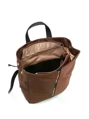 ALEXANDER SMITH Medium Daisy Logo-tape Satin Backpack