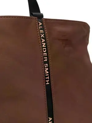 ALEXANDER SMITH Medium Daisy Logo-tape Satin Backpack - Brown
