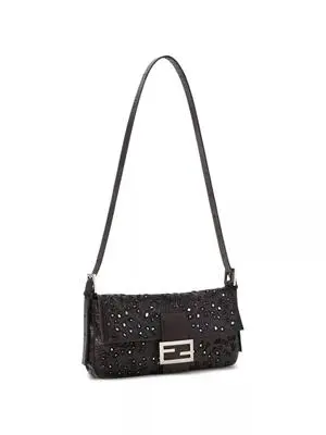 Fendi Baguette Mirror-embellished Leather Tote Bag