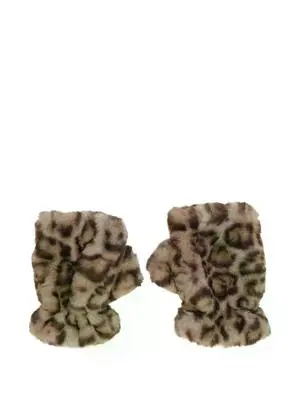 Apparis Ariel Faux-fur Gloves - Neutrals