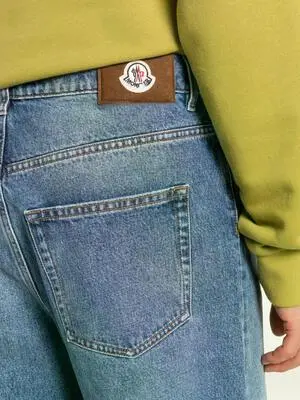 Moncler Straight-leg Logo-patch Jeans