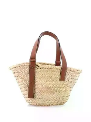 Loewe Basket Raffia Small Tote Bag - Brown
