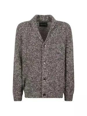 Tagliatore Marl-knit Shawl-collar Cardigan - Brown