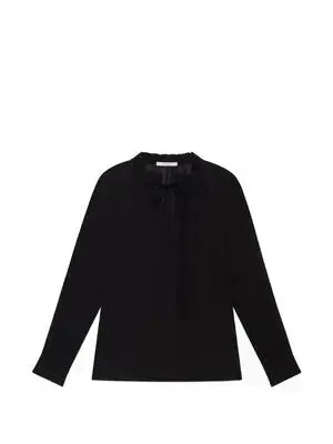 Malìparmi Ruffled-collar Raglan-sleeved Blouse - Black