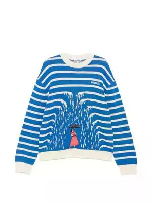 HOUSE OF ERRORS Striped-pattern Sweater - Blue