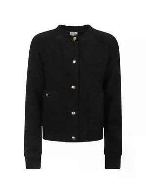 Moncler Bouclé-knit Button-up Cardigan - Black