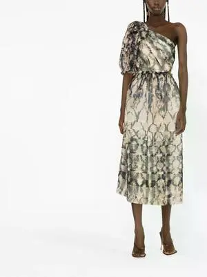 Ulla Johnson Artemis One-shoulder Midi Dress