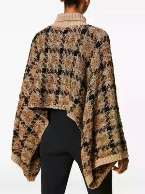 TWINSET Check Jacquard Knit Cape