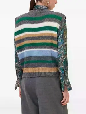OTTOD'AME Horizontal-stripe Knitted Vest