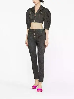Moschino Textured Cropped Trousers