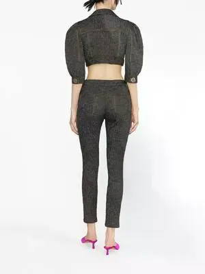 Moschino Textured Cropped Trousers