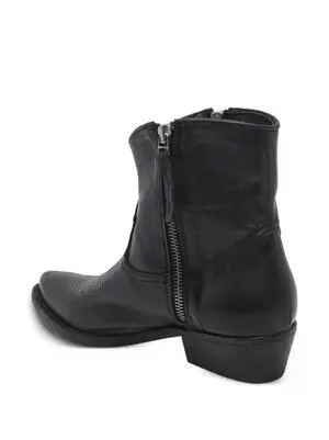 PAWELK'S Embroidered Calf Leather Cowboy Boots