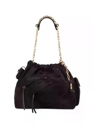 Ba&sh Chain-link Suede Shoulder Bag