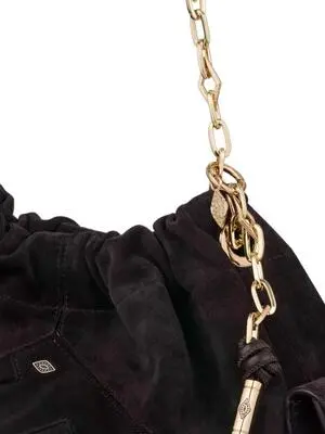 Ba&sh Chain-link Suede Shoulder Bag