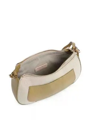 COCCINELLE Leather-trim Canvas Shoulder Bag