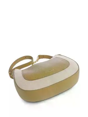 COCCINELLE Leather-trim Canvas Shoulder Bag