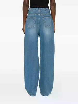SIMONA CORSELLINI Safety-pin Wide-leg Jeans