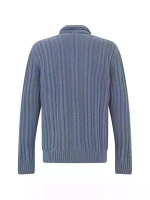 Fedeli Cable-knit Shawl-collar Cardigan