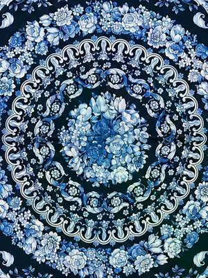 Versace Barocco-print Silk Scarf