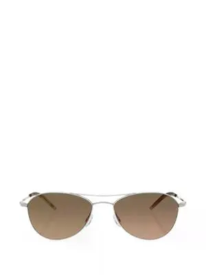Oliver Spencer Aero Ii Pilot-frame Sunglasses - Silver