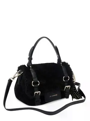 LA CARRIE Teddy Buckle-detail Clutch Bag
