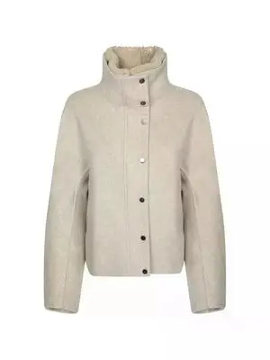 Brunello Cucinelli Shearling-lined High-neck Jacket