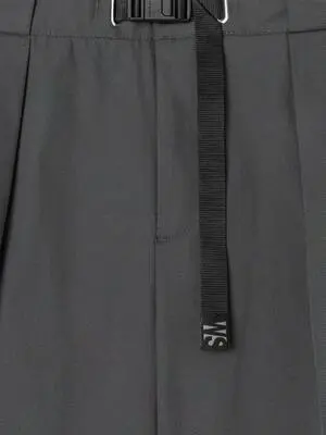WHITE SAND Steve Pleated Twill Trousers