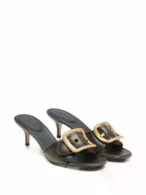 COACH Buckle-detail Leather Sandals - Red