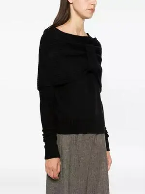 Ermanno Scervino Bow-detail Cashmere Sweater - Black
