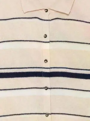 ROBERTO COLLINA Striped Short-sleeve Knitted Shirt