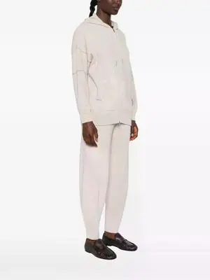 PANICALE Ribbed-knit Zip-up Hoodie