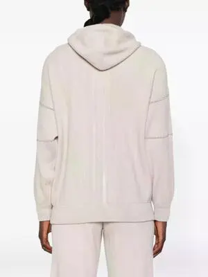 PANICALE Ribbed-knit Zip-up Hoodie